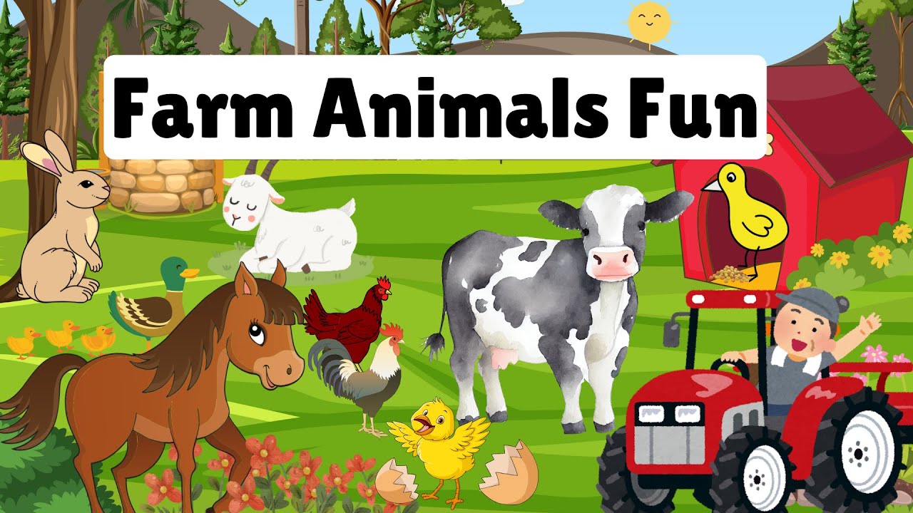 Farm Animals For Toddlers | Farm Animals Sounds for kids | Animals ...