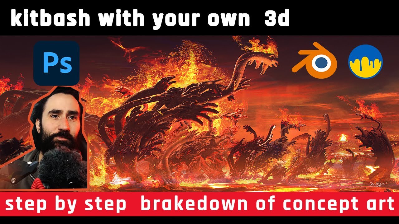 Kitbash with your own 3d - concept art technique - YouTube
