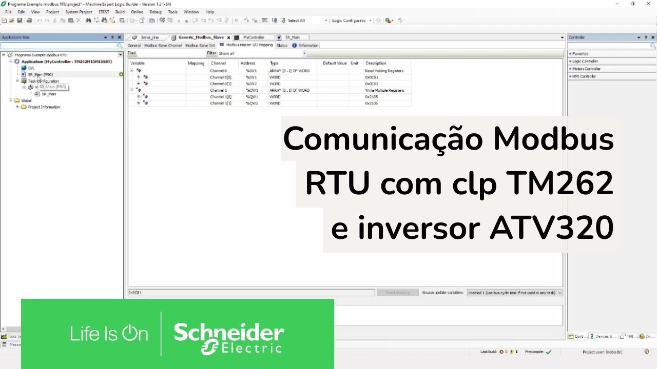 Comunicação Modbus RTU com clp TM262 e inversor ATV320 | Schneider ...