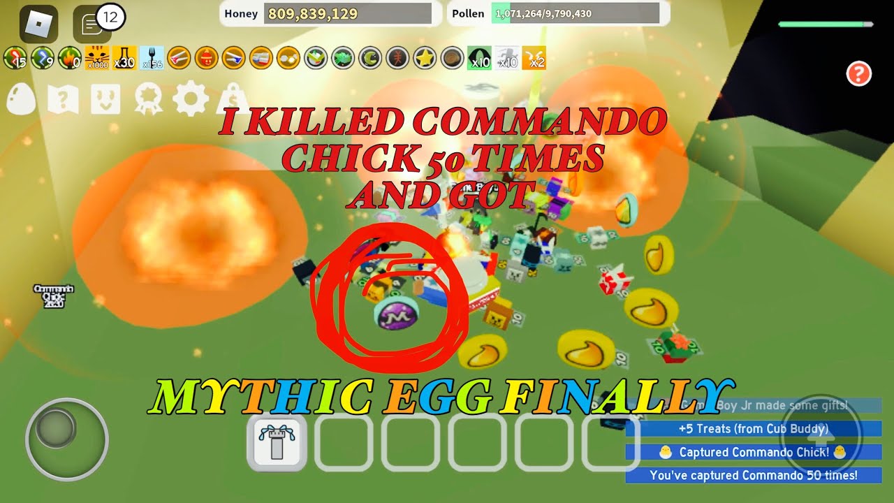 Defeating Commando Chick 50th Time Also Getting Free Mythic Egg 🥚 I ...