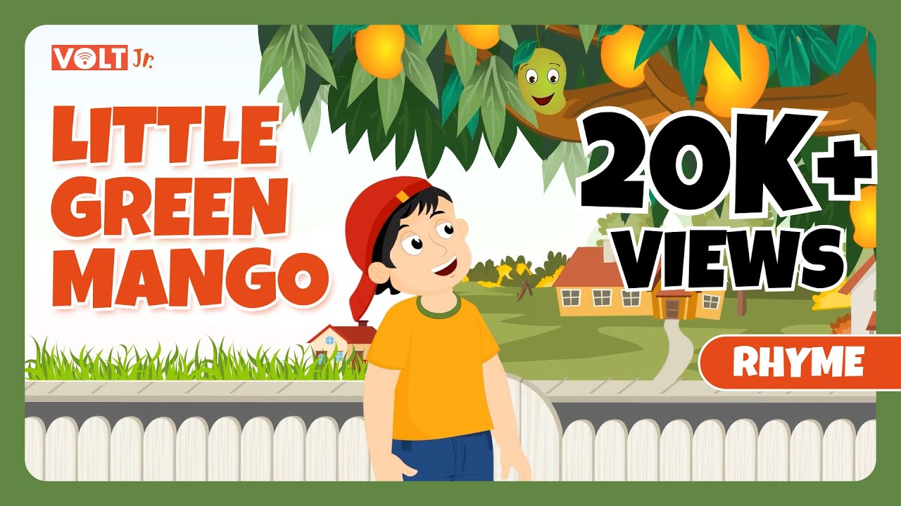 Little Green Mango Rhyme | Fun Animated Nursery Rhyme for Kids | Rhyme ...
