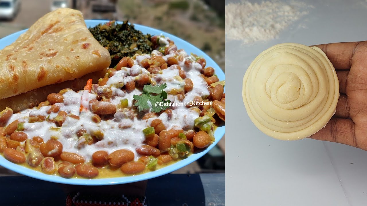 Chapati za kuchambuka/Rosti la maini/Maharagwe ya nazi matamu sana ...