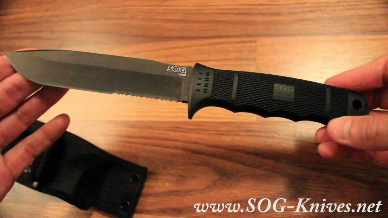 SOG Force Knife SE38-N - Video Demo - YouTube