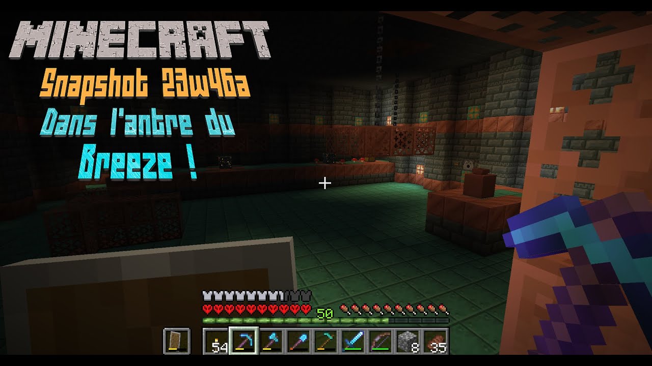#minecraft / Snapshot 23w46a - Dans l'antre du breeze - YouTube