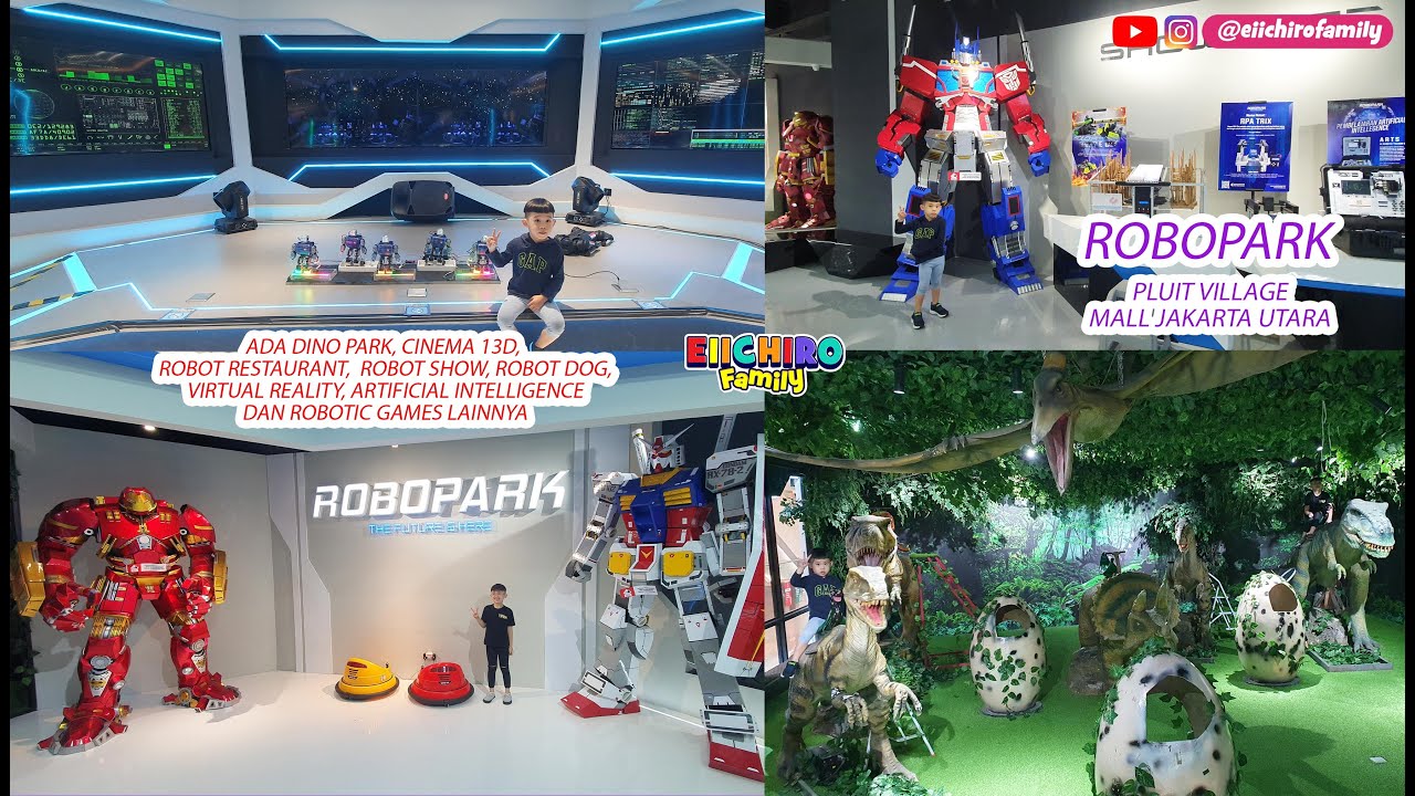 MAIN ROBOT GAMES DI ROBOPARK PLUIT VILLAGE MALL JAKARTA ADA DINO PARK CINEMA 13D RESTORAN ROBOT ...
