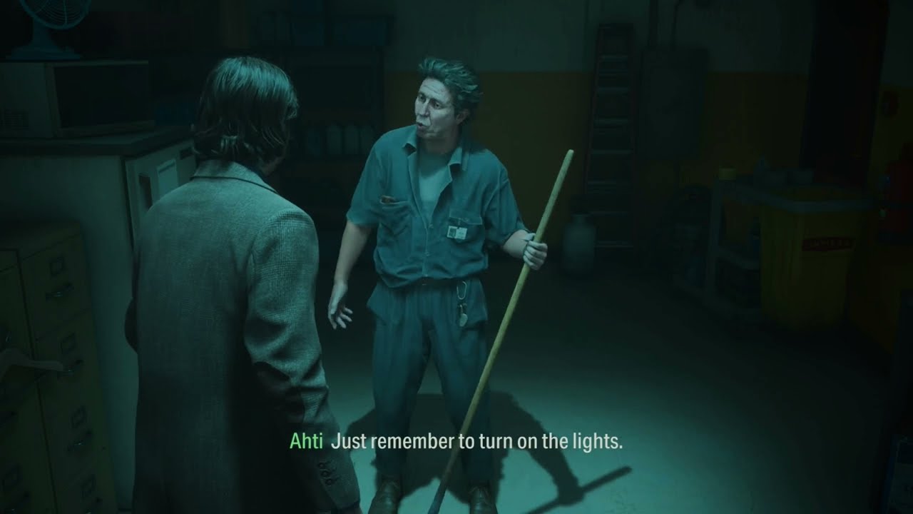 Alan Wake 2 Alan Wake Meets Ahti The Janitor From Control - YouTube