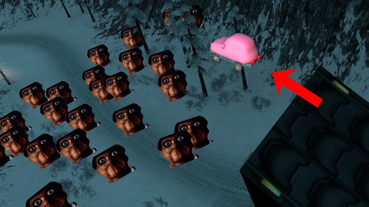Jumping over a pit of obungas - YouTube