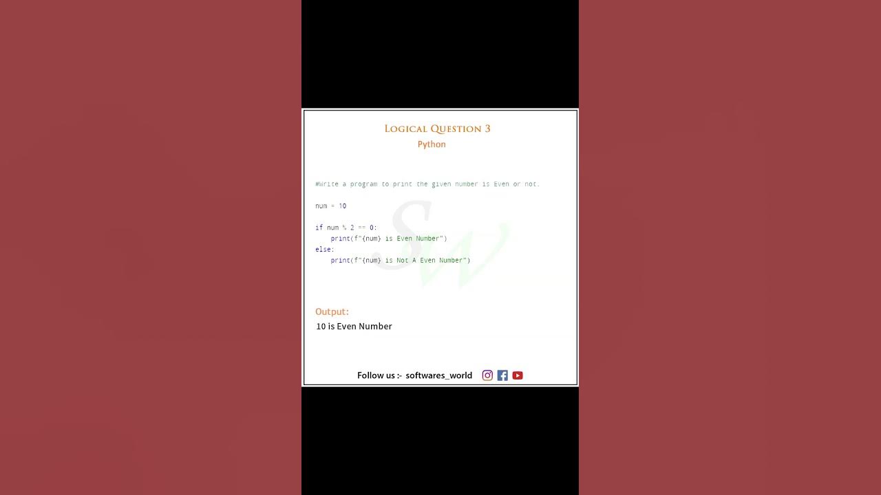 Logical Question 3 Java Python Clanguage Programming Coding Codingshorts Codingvideos
