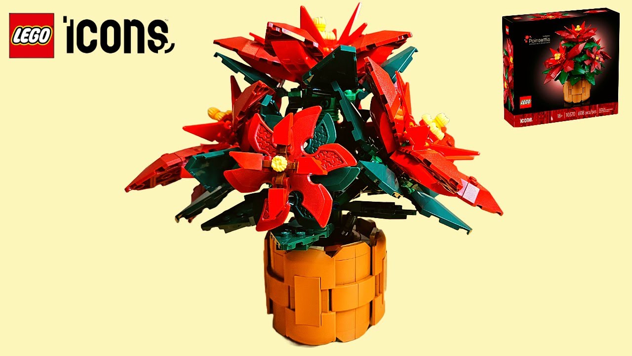 The PERFECT LEGO Christmas Flower! - LEGO Icons Poinsettia 10370 - YouTube