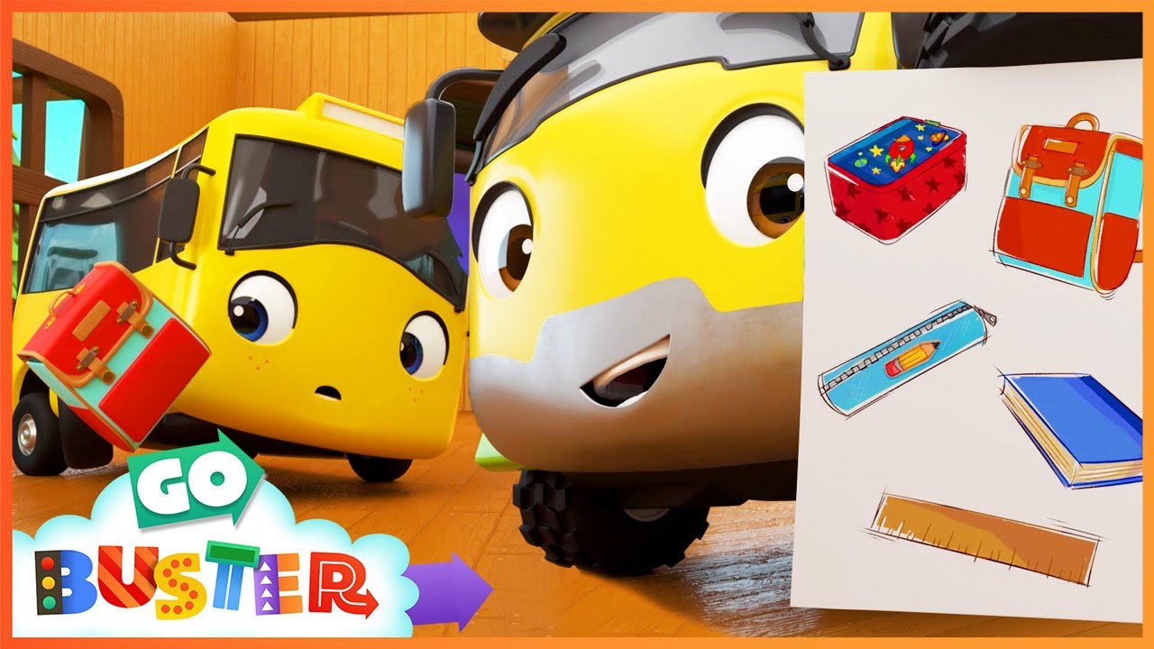 Buster and Daddy go Back to School! | Go Buster | Baby Cartoon | Kids ...