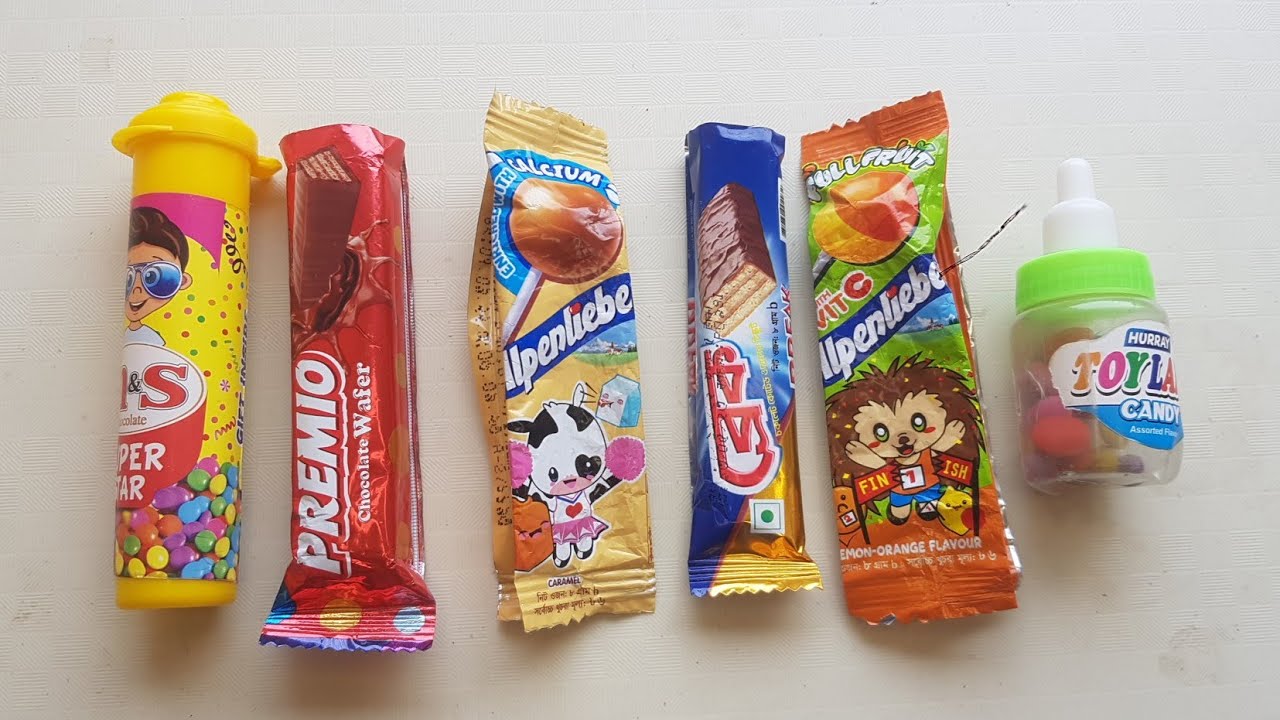 new new yummy lot of candy opening asmr | some lot's of candies - YouTube