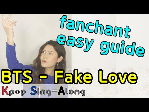 BTS Fake Love Fanchant Easy guide with detailed pronunciation | Kpop Sing-Along
