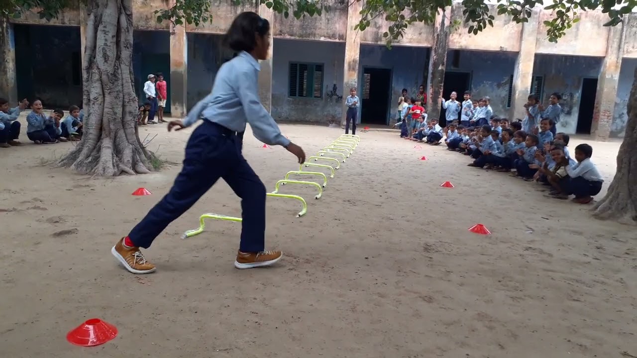 step hurdle games for kids in Govt. Schools - YouTube