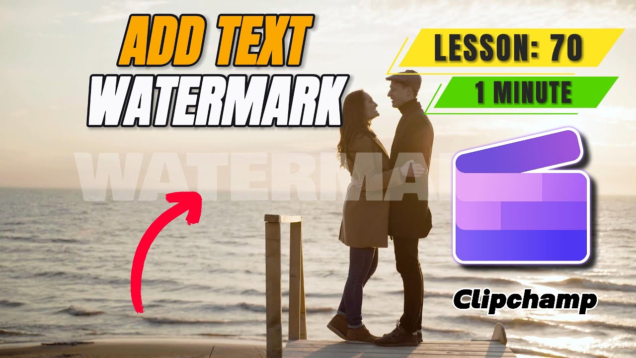 How to Add a Text Watermark in Clipchamp - Lesson 70 Clipchamp Tutorial ...