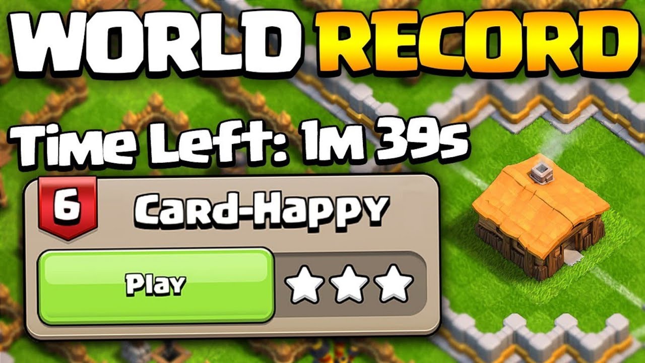 Haaland Challenge World Record ! Card Happy Fastest COC Attack (Clash ...