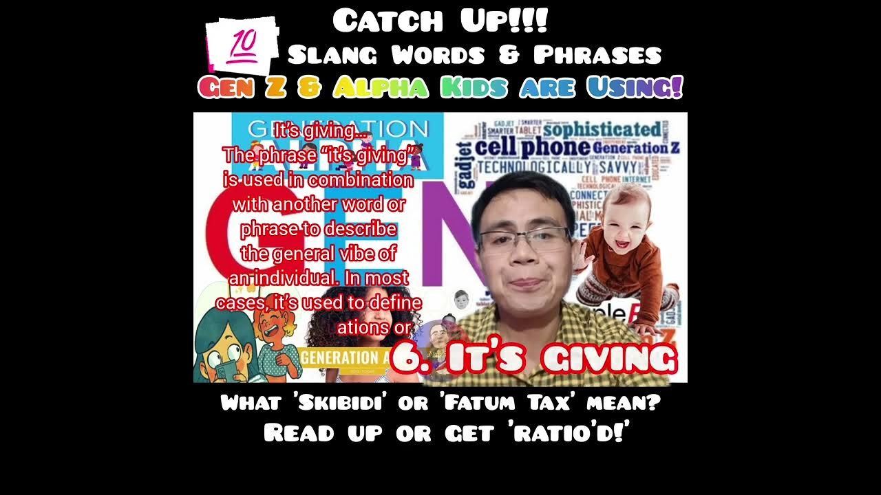 CATCH UP: 10 Slang Words & Phrases that Generation Z and Alpha Kids are ...