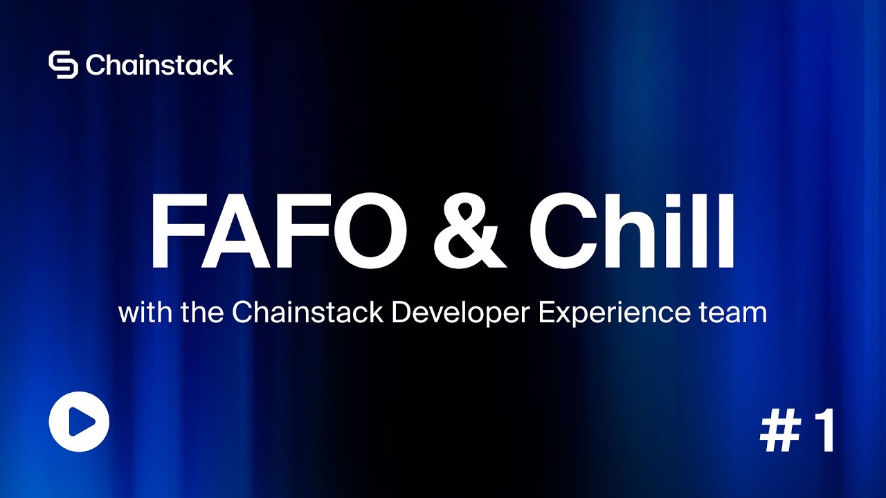 FAFO & Chill with the Chainstack Developer Experience team - Episode 1: The Inception - YouTube