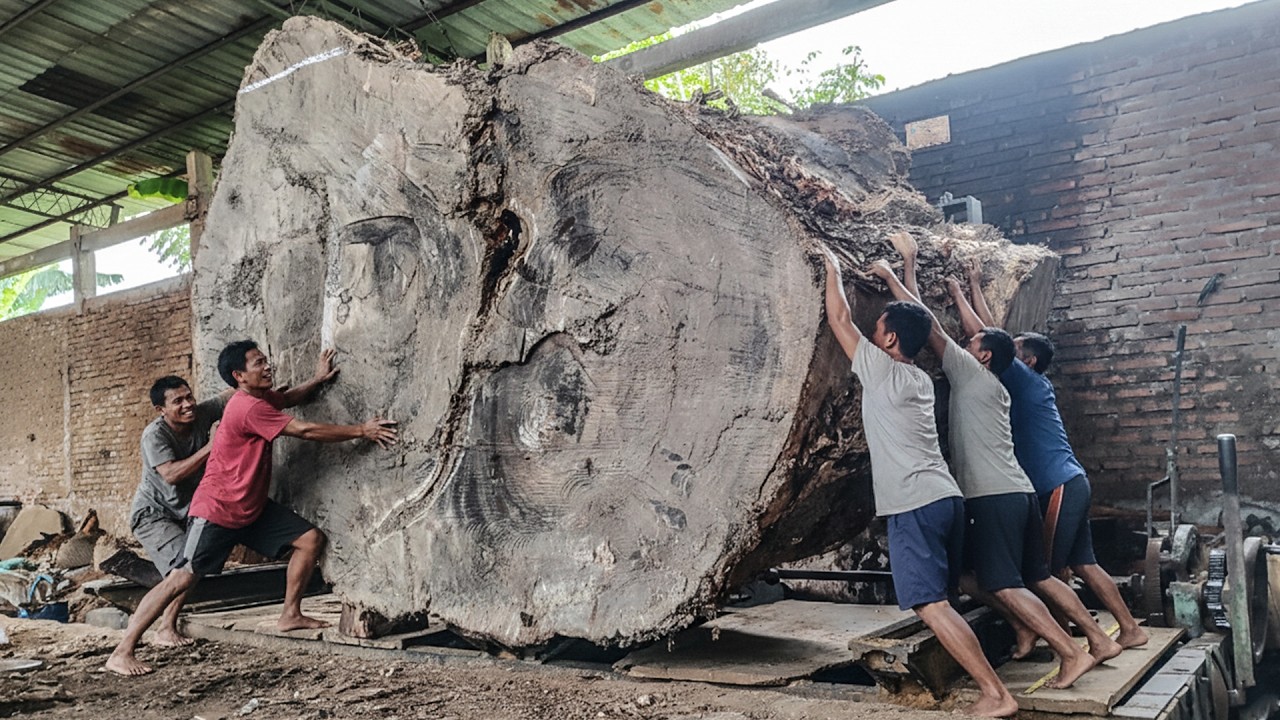 INSANE DISCOVERY! Monster Log Cutting at the Big Sawmill Ends in Total ...