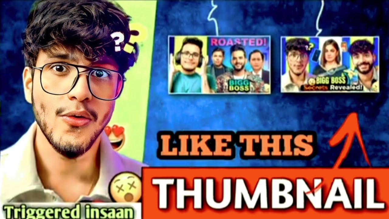 How to make Thumbnail Like Triggered Insaan ! Recreating triggered ...