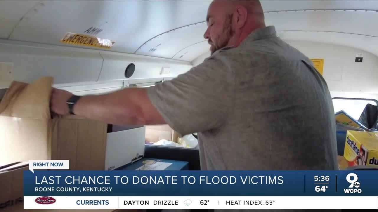 Last chance to "stuff the bus" for flood victims - YouTube