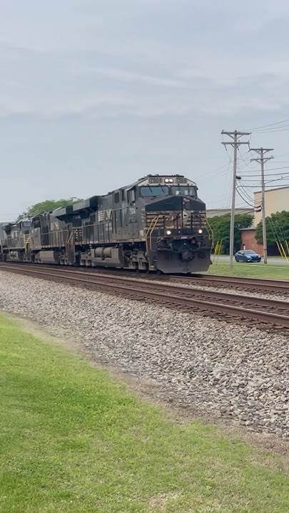 #shorts #train NS 24X pass by Landis NC with #es44dc NS #7504 #7689 #4507 #april2024 #subscribe ...