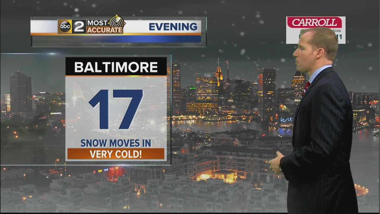 Baltimore area afternoon weather update (2/16/15) - YouTube