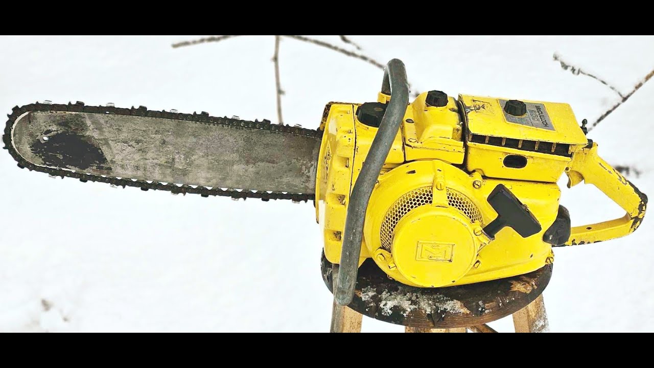 Antique McCulloch 200 Chainsaw SEE it RUN and CUT Vintage King Motor ...