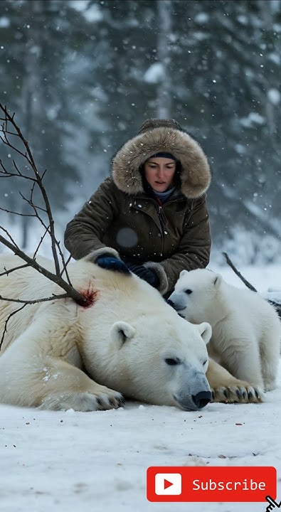 Kind Girl Saves Injured Polar Bear Mother – A Heartwarming Tale of Animal Love - YouTube
