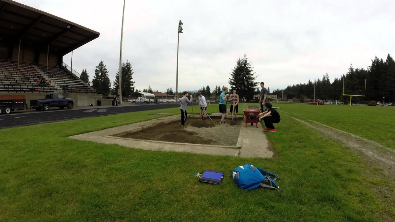 Long Jump pit dig out - YouTube