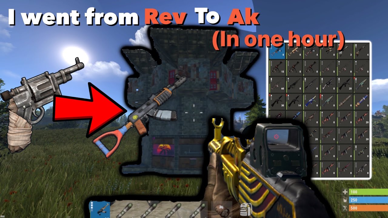 I Went From Rev To AK in 1 Hour -Rust Console - YouTube