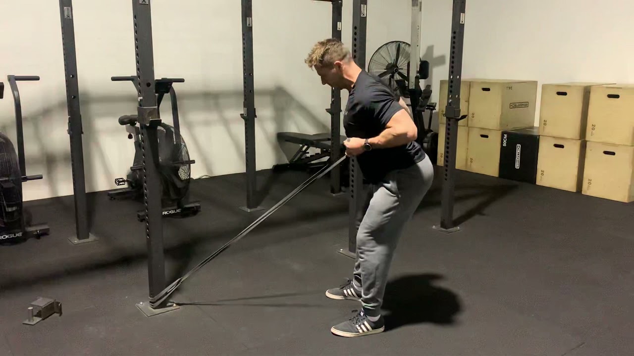 Banded Standing Low Row - Neutral Grip - YouTube