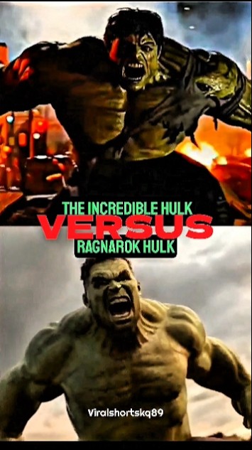 The Incredible Hulk vs Ragnarok Hulk ||@Viralshortskq89|| - YouTube