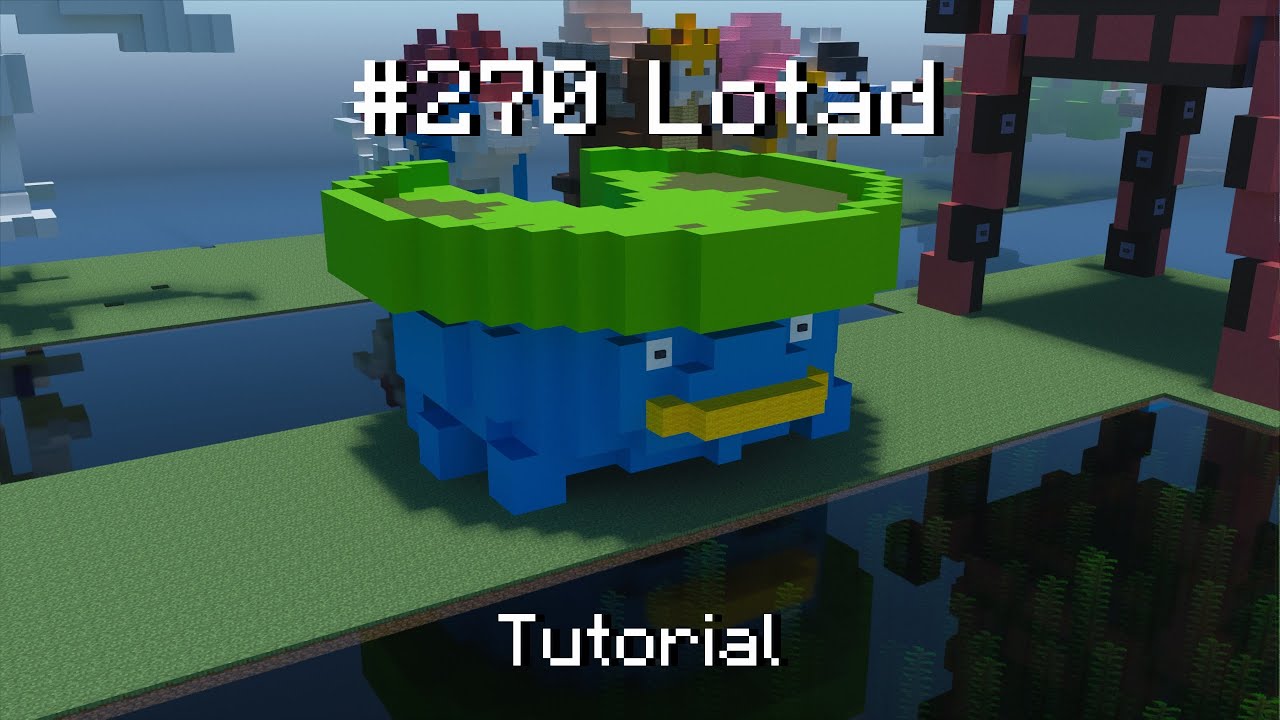 How to build a pokemon Lotad statue in Minecraft (tutorial) - YouTube