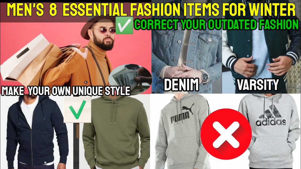Men's 8 Essential Fashion Items that every man should have in their ...