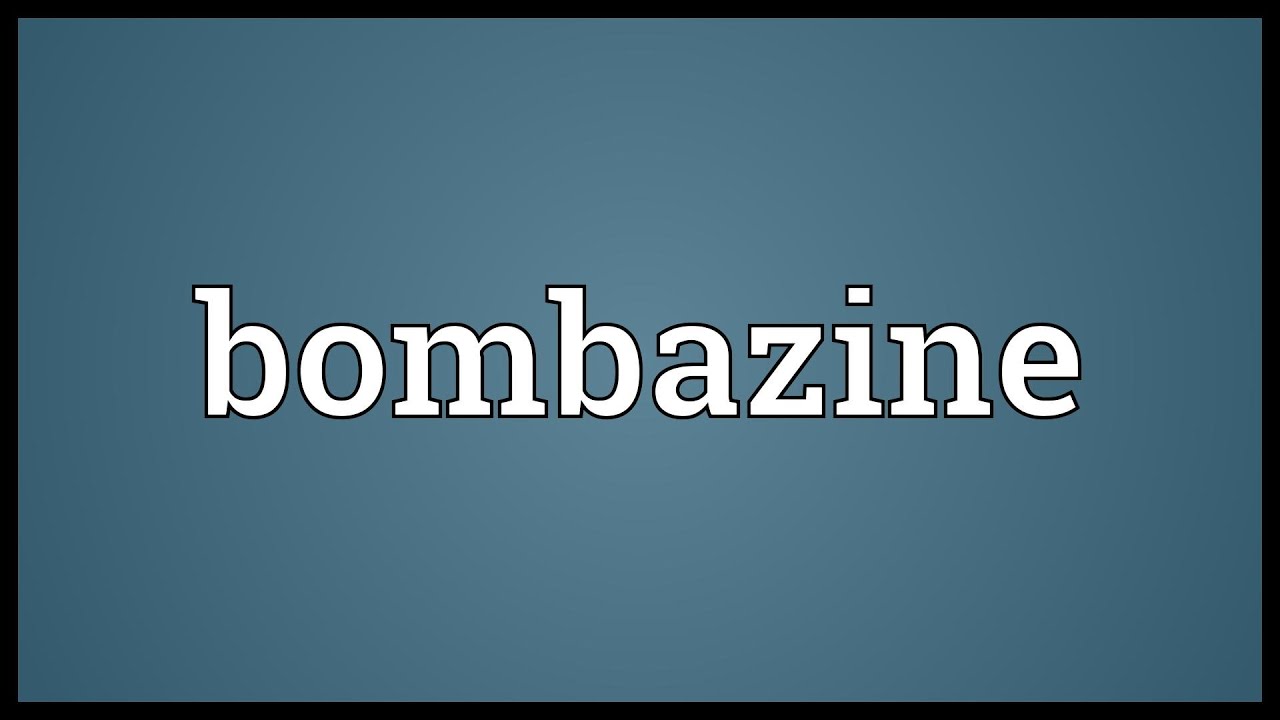 Bombazine Meaning - YouTube