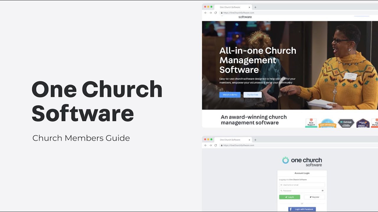 Church Members' Guide - Getting Started | One Church Software - YouTube