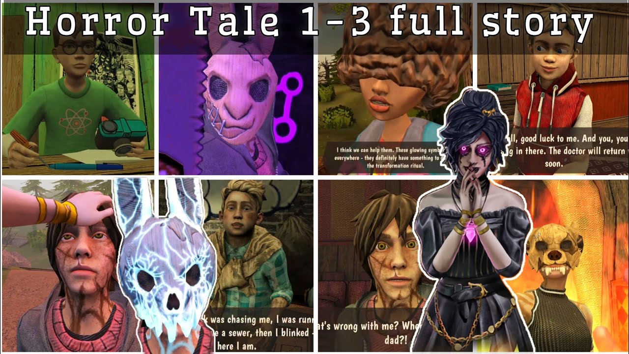 Horror Tale 123 all cutscenes full story - YouTube