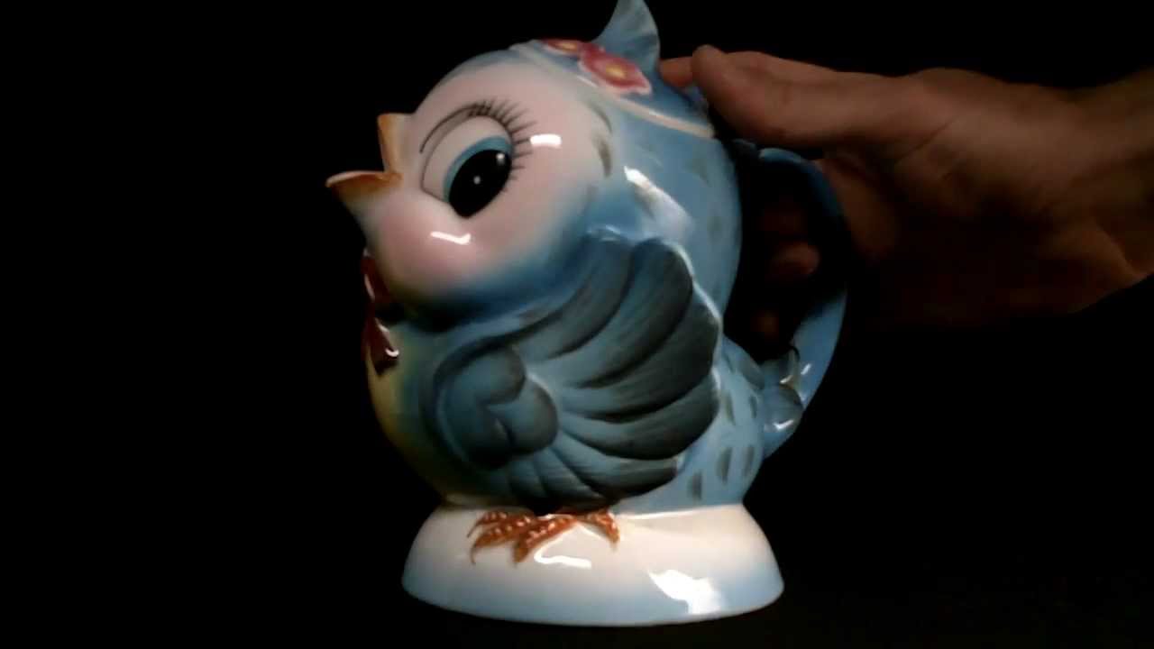 Lefton Bluebird Musical Teapot - YouTube