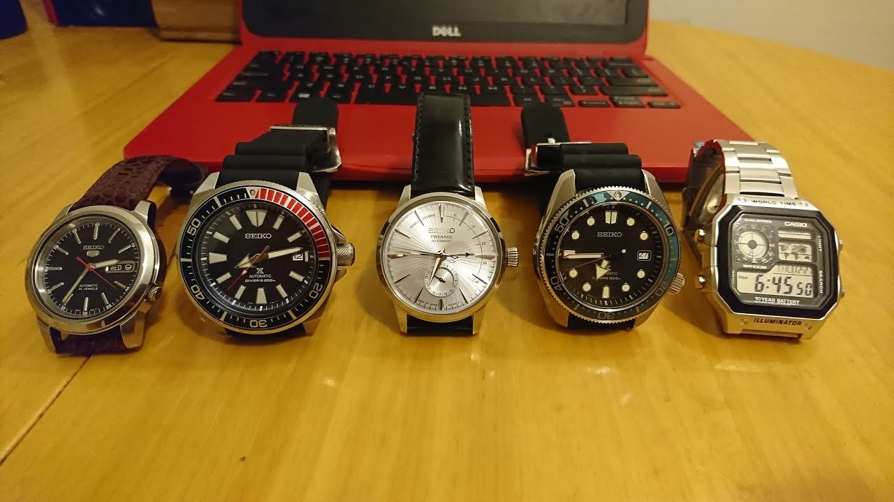 My watch collection 2018 - Seiko 5, Samurai, Cocktail Time, MM200 ...