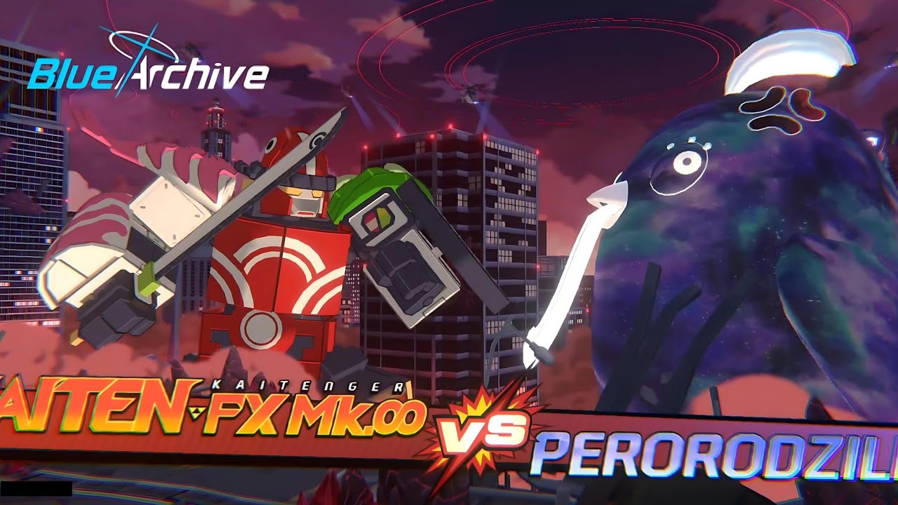 Kaiten FX Mk.∞ Vs Perorodzilla Boss Fight | Blue Archive - YouTube