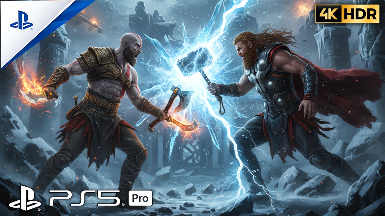 (PS5) Kratos vs Thor ⚡ EPIC Final Battle | Ultra Realistic Gameplay [4K ...