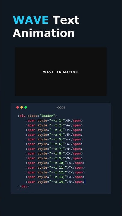 Text Wave Animation CSS only 🌊 #shorts #css #ytshorts - YouTube