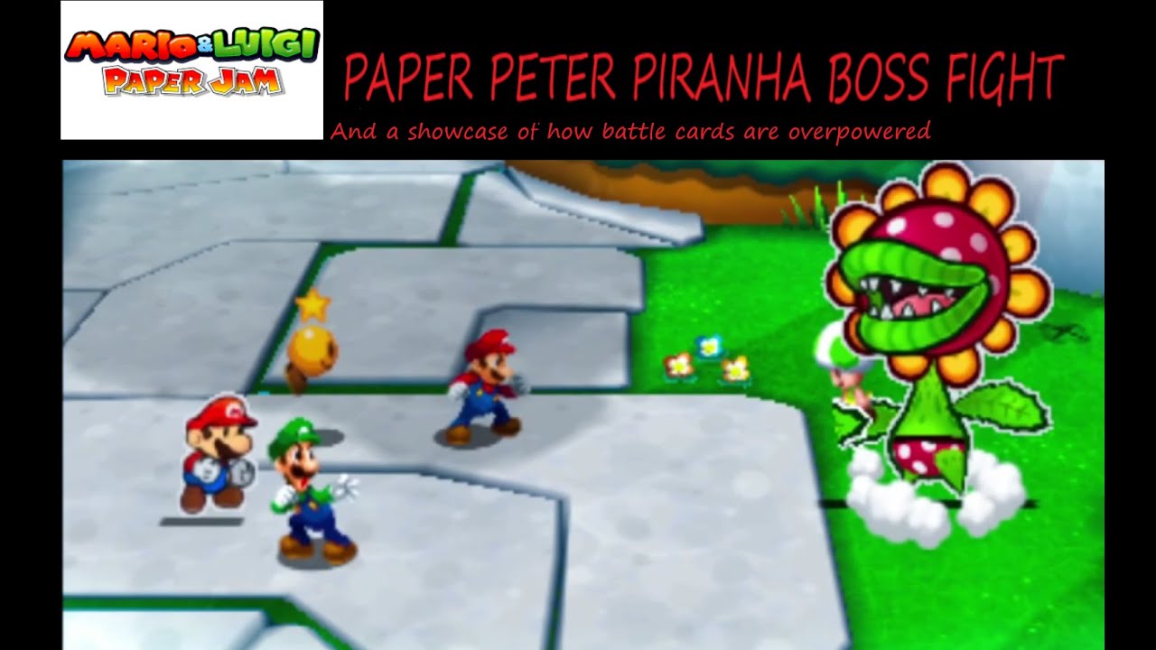 Mario and Luigi: Paper Jam Paper Peter Piranha and the showcase of ...