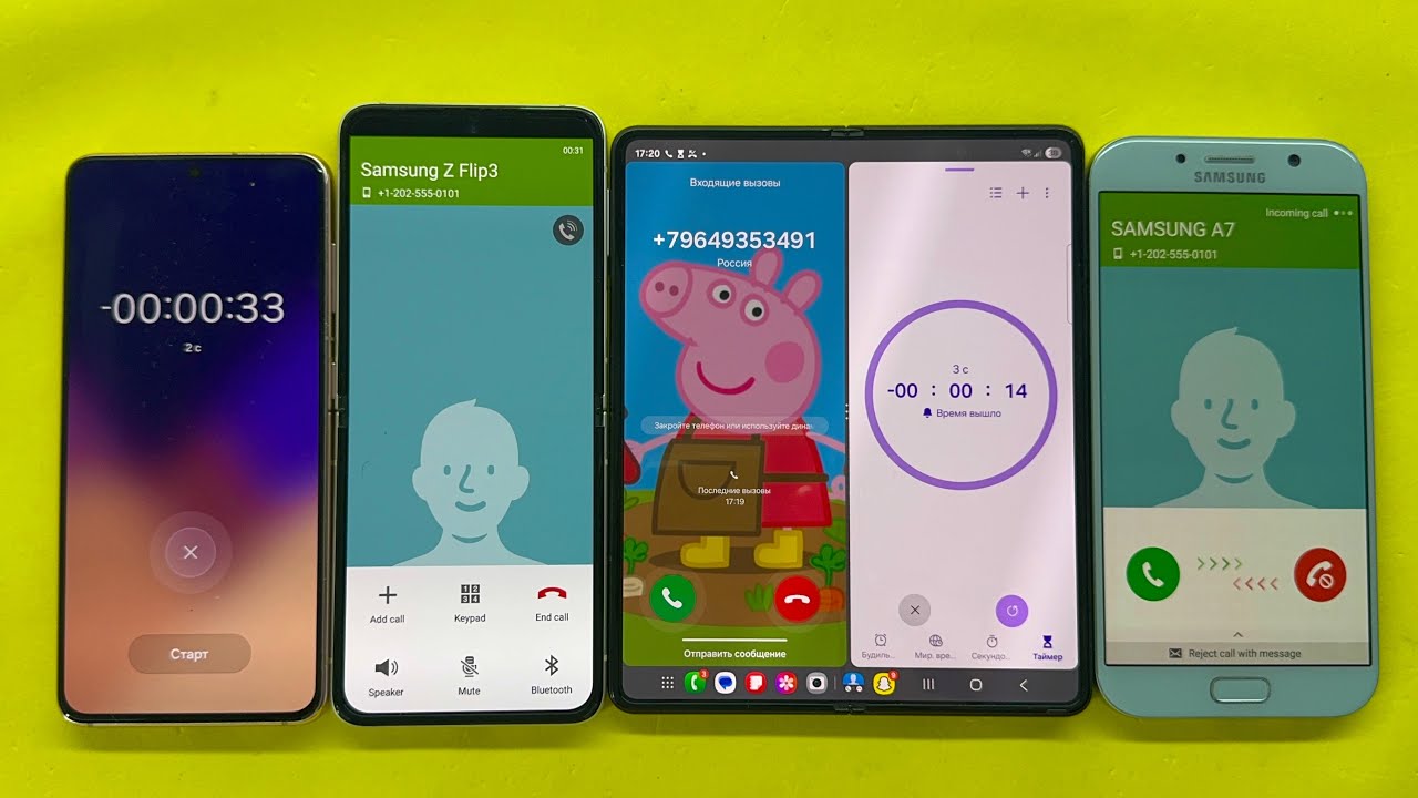 Incoming Call Double Screen on Samsung Z Fold3 & Timer Samsung S21,Fake ...