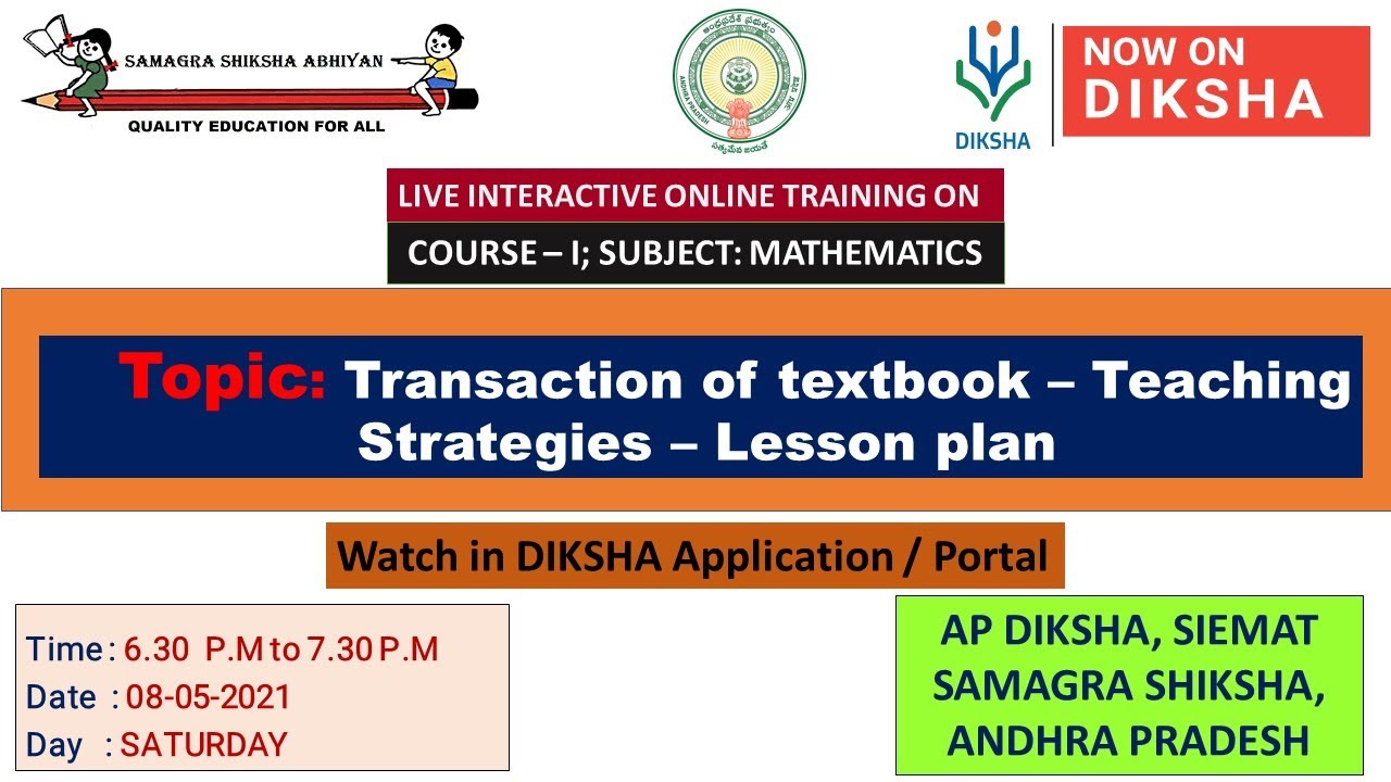 Course 1: Subject: Mathematics, Topic: Transaction of textbook ...