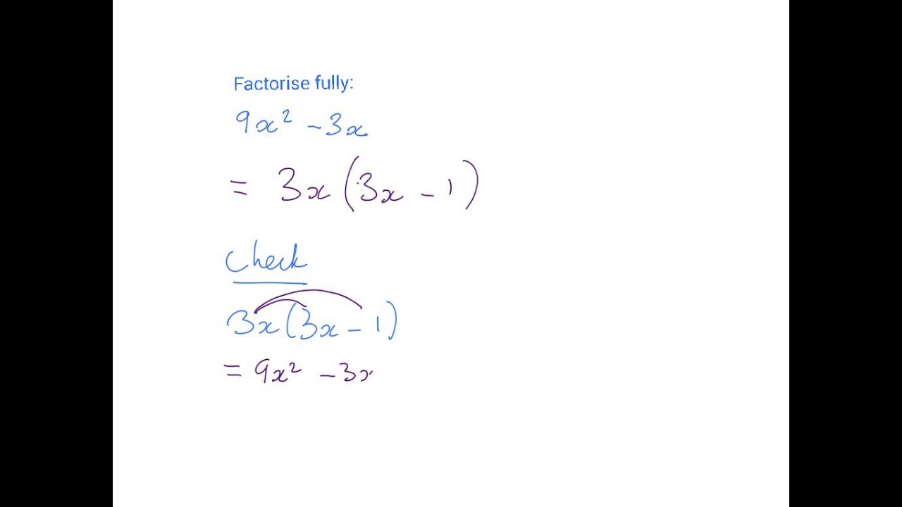Factorising into a single bracket - YouTube