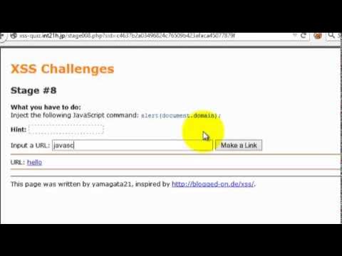 XSS (cross site scripting ) filter evasion series stage 8 - YouTube
