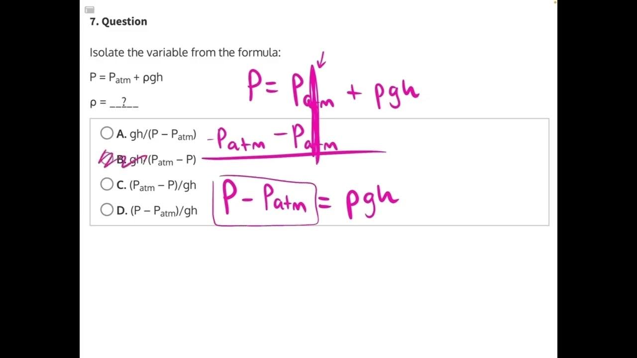 Isolate and Define Variables 7 V2 - YouTube