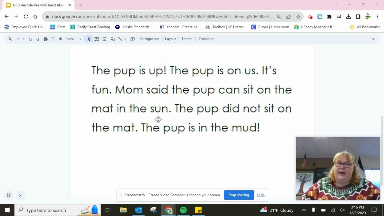 UFLI Lesson 15 Choral Read - YouTube