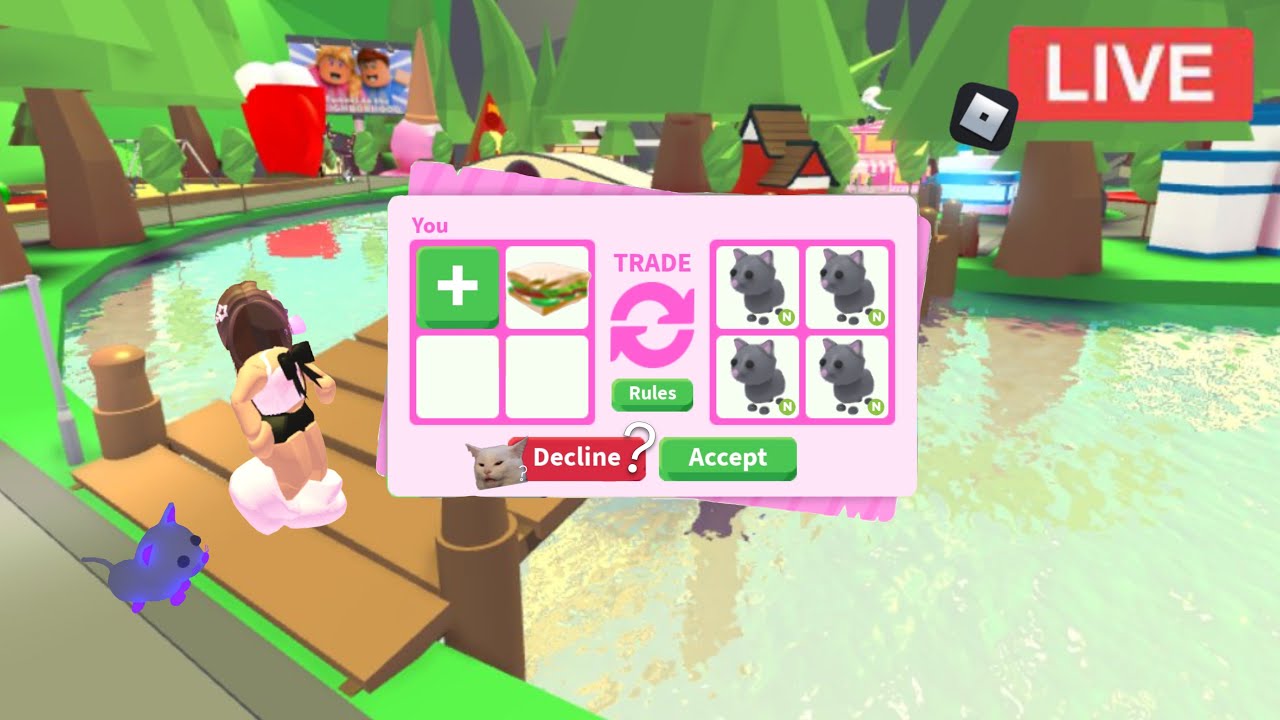 Join me in Adopt me! Making a mega neon cat as this is my first live! 🔴 ...